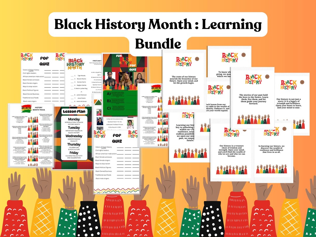 Black History Learning Bundle | Black History Month | Printable Black ...