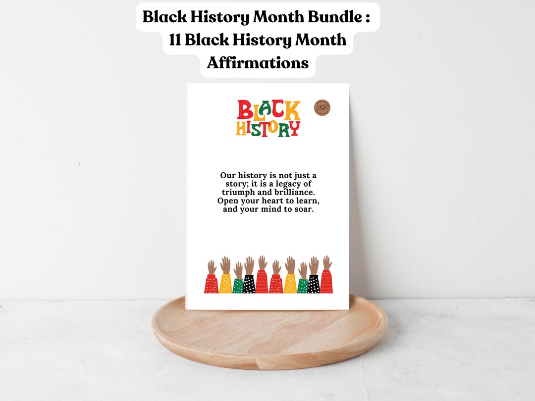Black History Month Affirmations | Black History | Printable Black ...