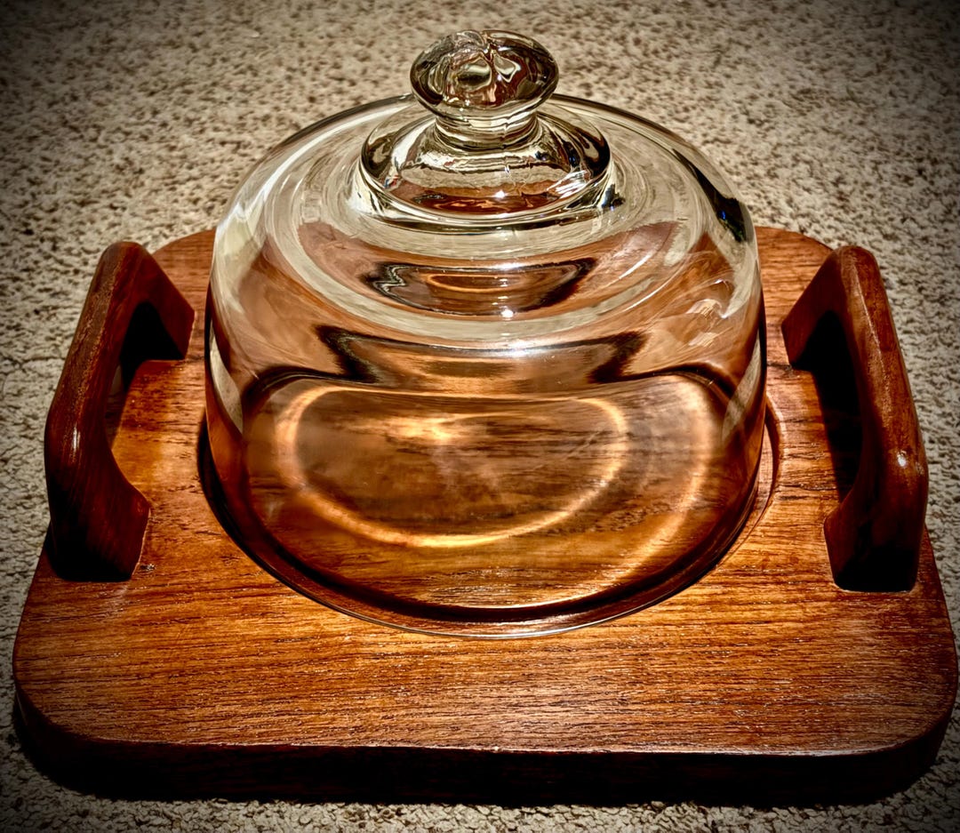Vintage Mid-century Modern Dolphin Brand Teakwood Cheese Board With a ...