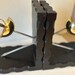 Vintage Sword Bookends 1960s Mid Century Modern / Black Wood /brass ...