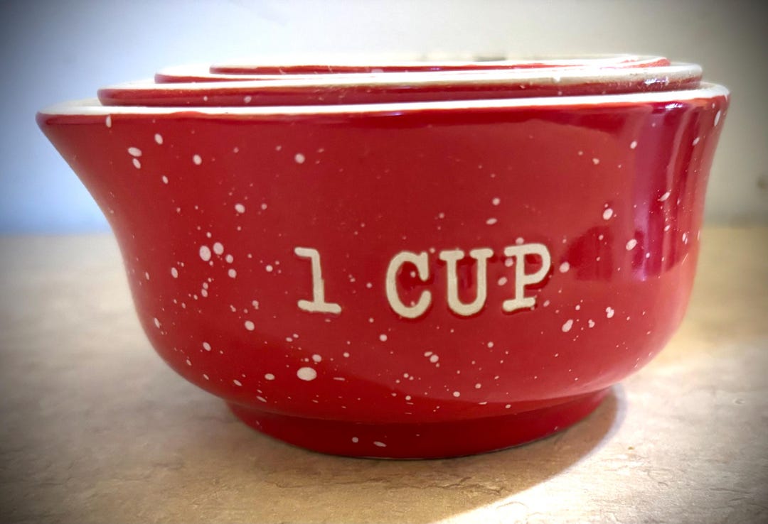 Red Bistro Nesting Measuring Cups Set of 4 - Etsy
