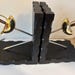 Vintage Sword Bookends 1960s Mid Century Modern / Black Wood /brass ...