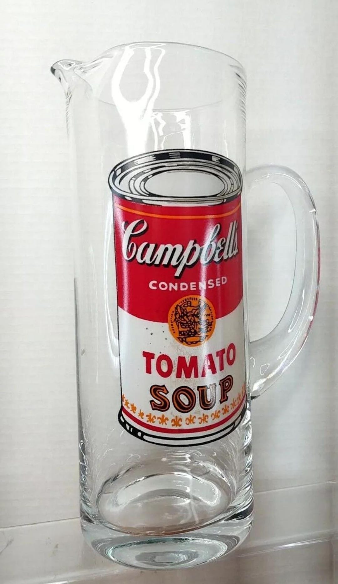 Andy Warhol Campbell Soup Glass Pitcher - Etsy