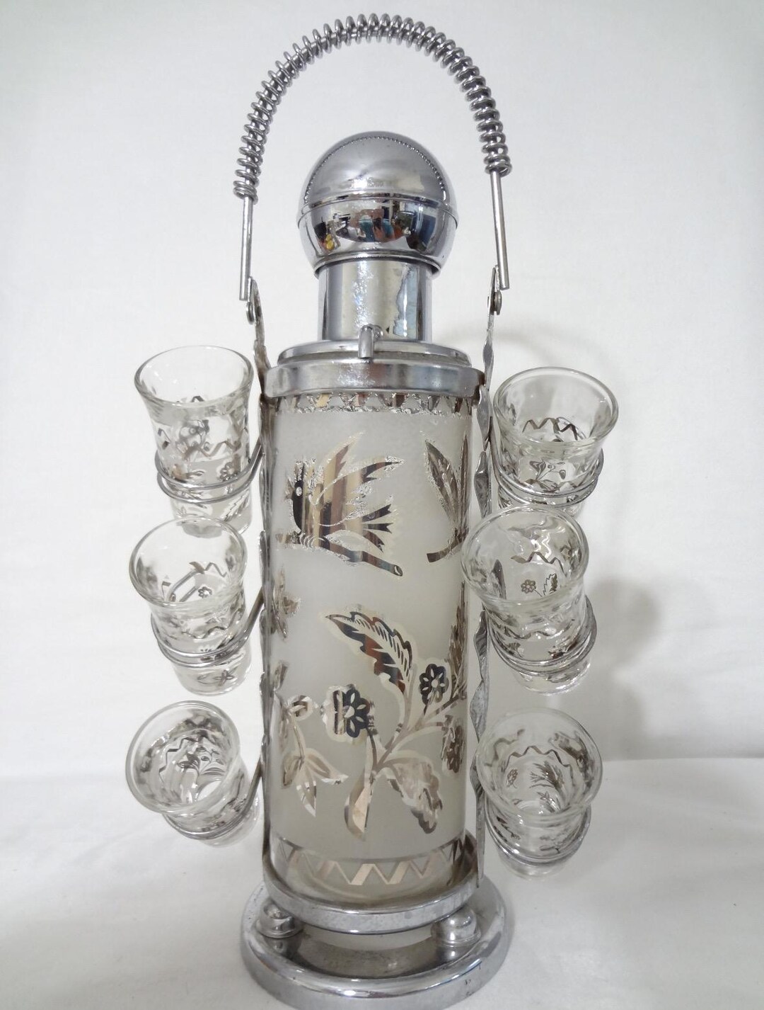 Vintage MCM Glenshaw Glass Pump Decanter Set From the 1940’s - Etsy
