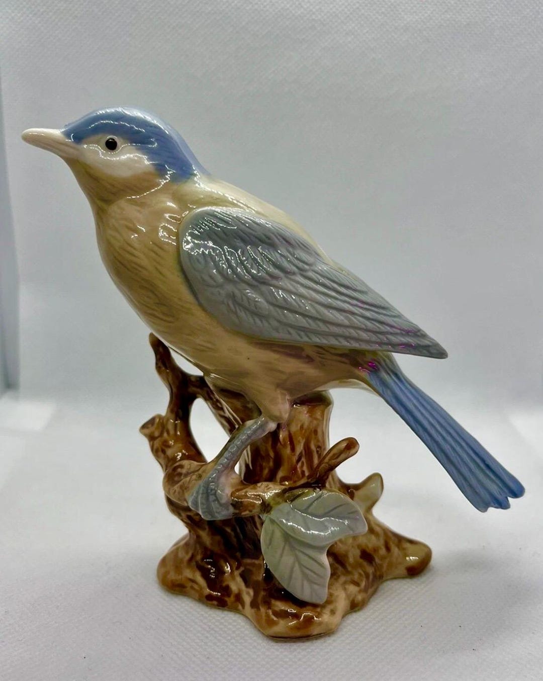 Vintage UCGC Taiwan Blue and Tan Jay Bird Porcelain Figure - Etsy