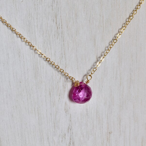 Hot Pink Necklace - Etsy