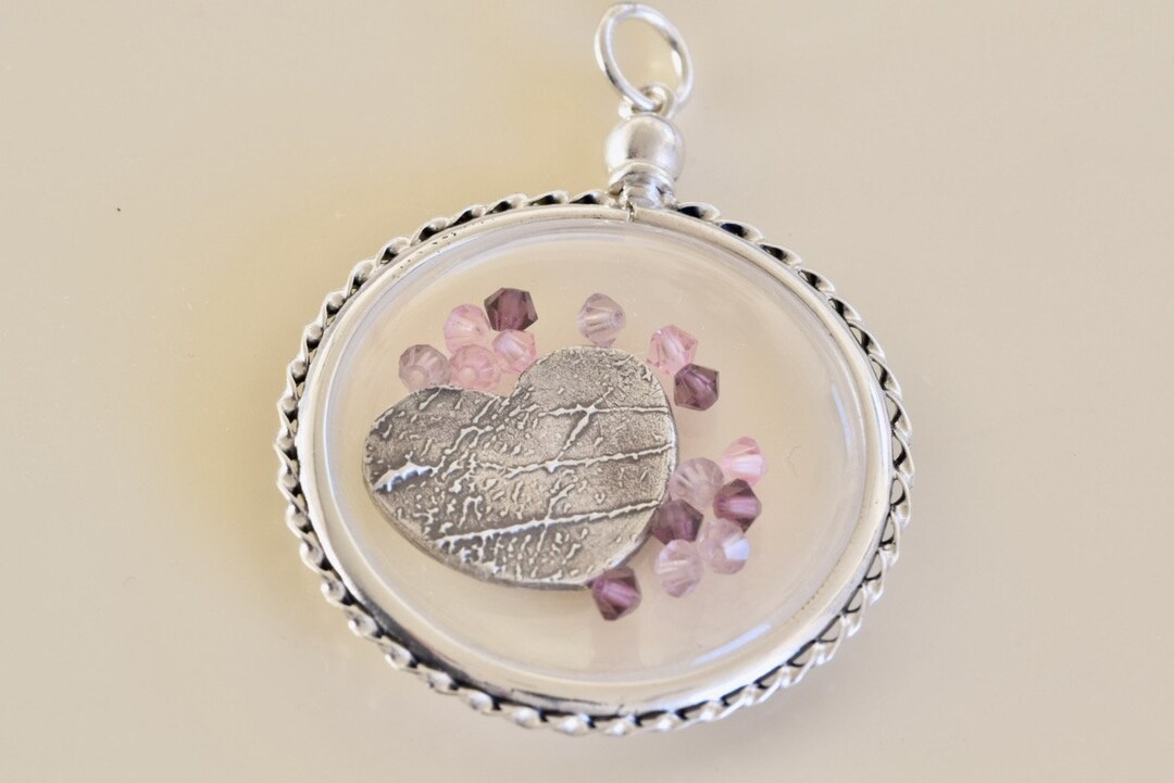 Clear Locket - Floating Locket - Memorial Gift - Fingerprint Jewelry ...