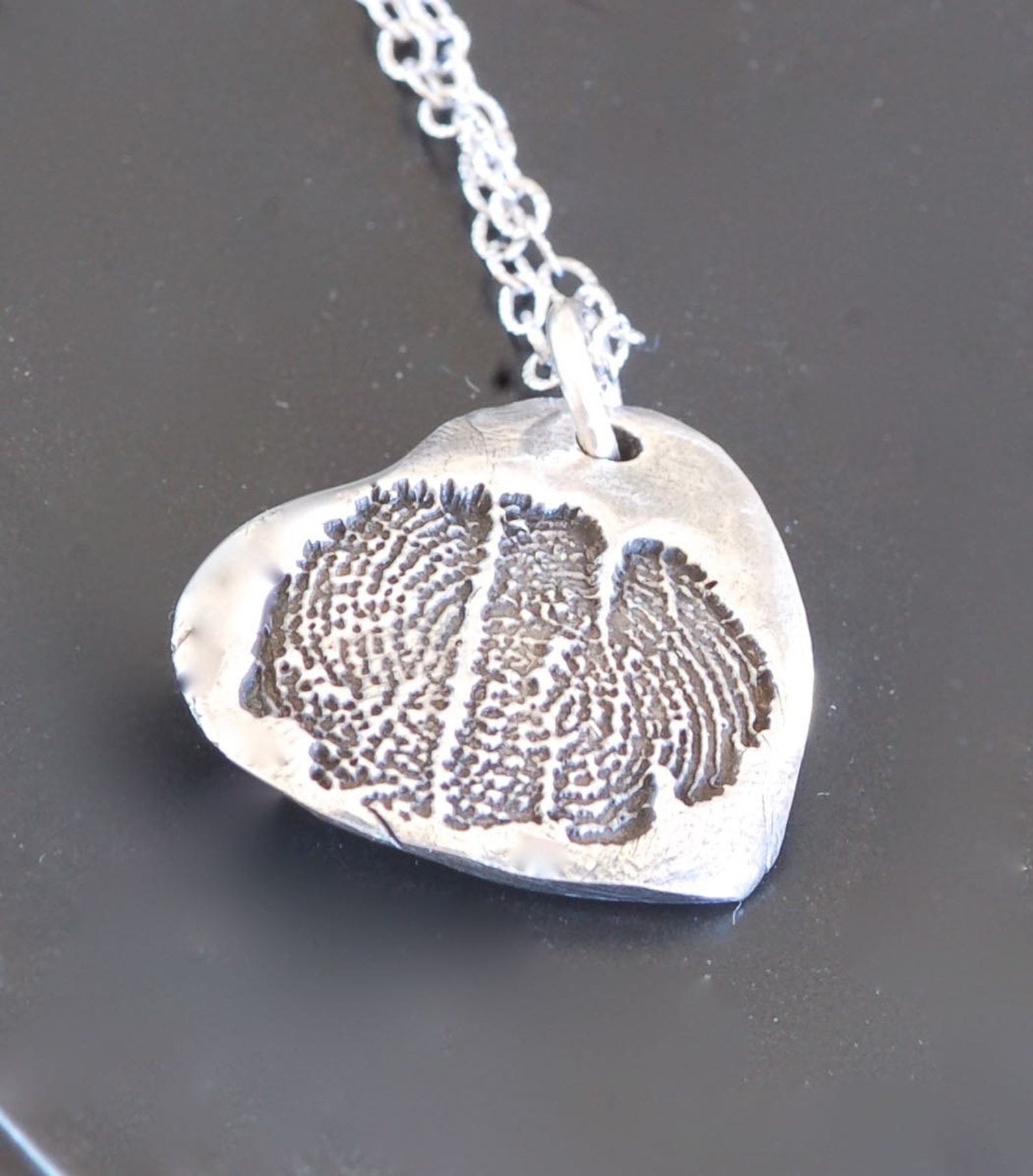 Remembrance Jewelry Fingerprint Jewelry Angel Wing Heart - Etsy