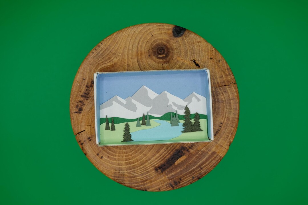 Miniature Denali National Park Matchbox Scene Handcrafted 3D Landscape ...