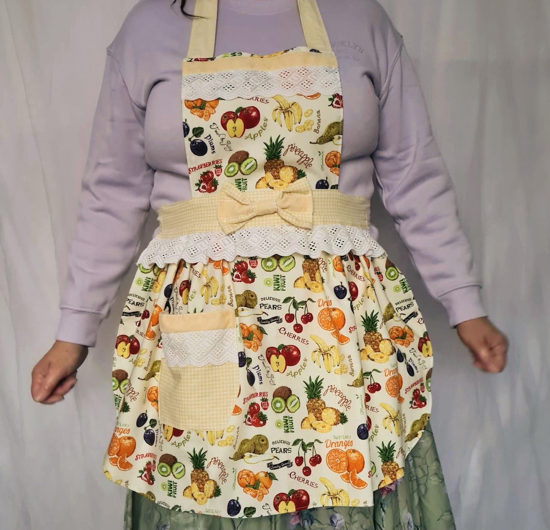 Fruit Salad Apron; Full or Half Frilly Vintage Style Pinny - Etsy
