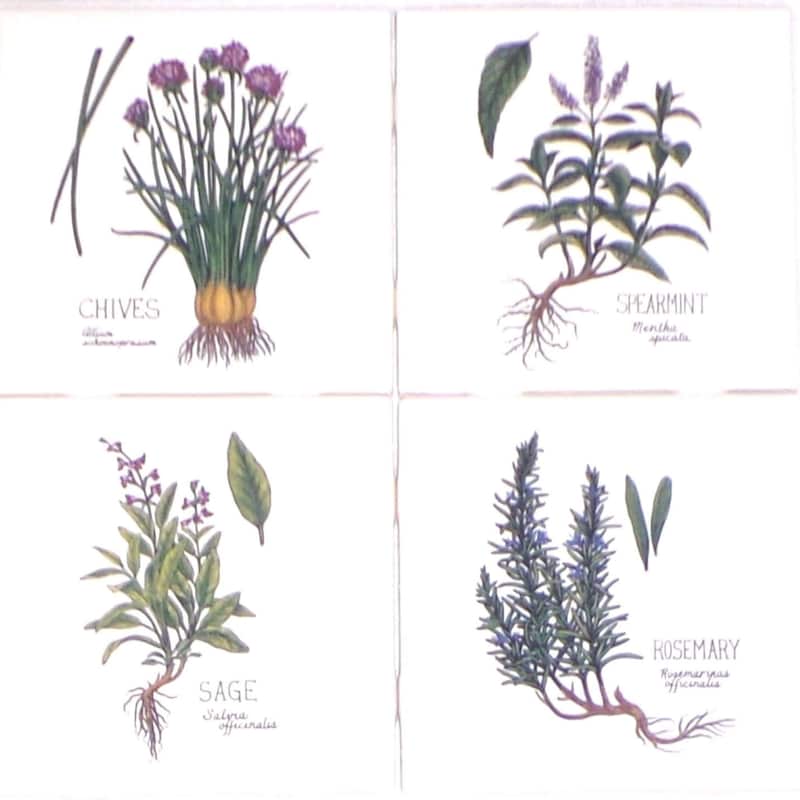 Herbs Ceramic Tiles - Etsy