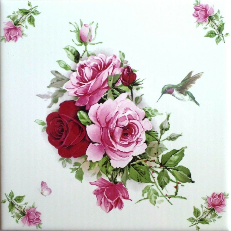 Rose Tiles - Etsy