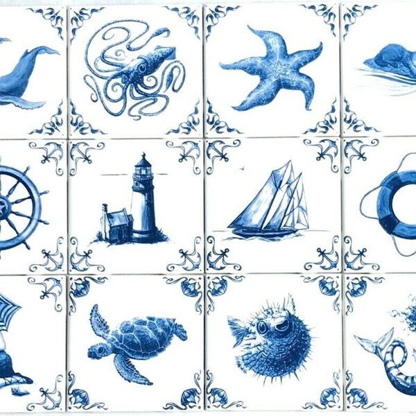 Delft Tile Nautical - Etsy