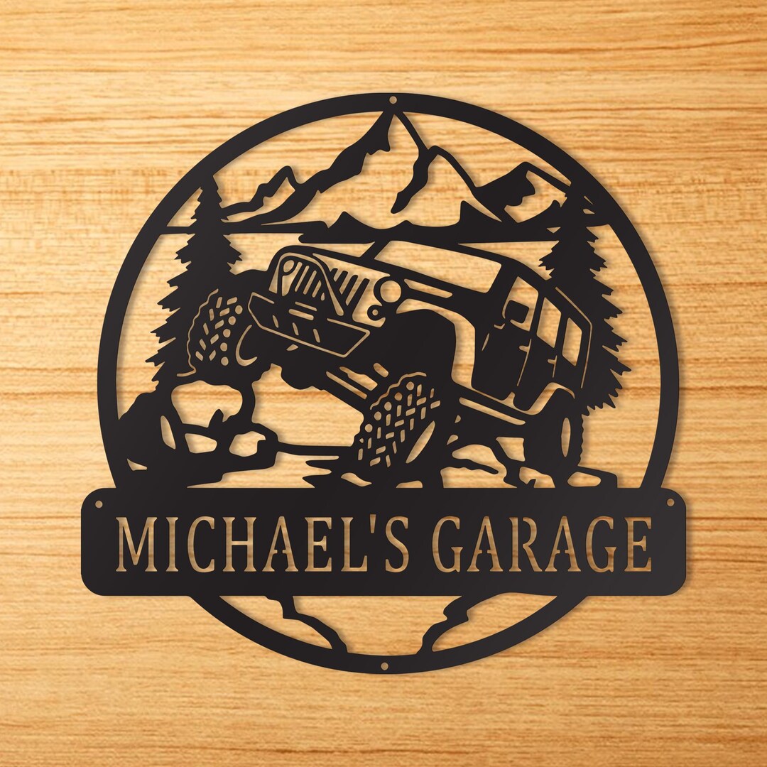 Custom Offroad Jeep Metal Sign, Rustic Adventure Wall Art, Custom ...