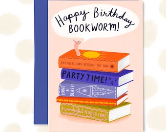 Book Lover Birthday Card | Etsy
