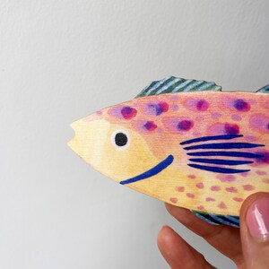 Wooden Fish Wall Decorations, Bathroom Accessories, Eclectic Ocean ...