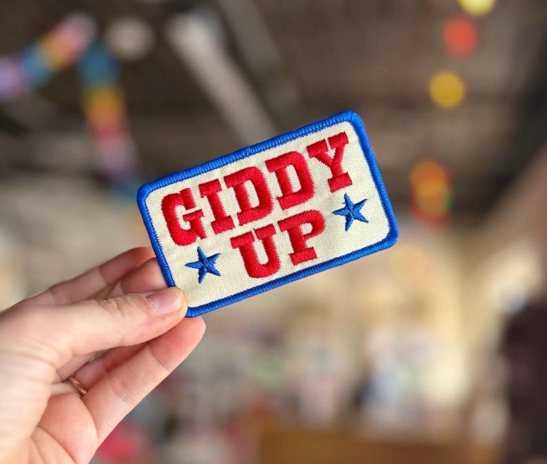 Giddy up Embroidered Patch - Etsy