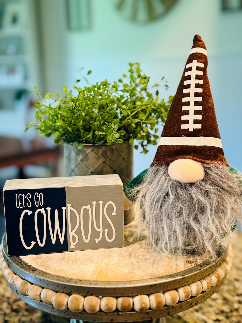 DALLAS COWBOYS ~ Wooden Word Block, Cowboys Gift, Cowboys Desk & Home ...