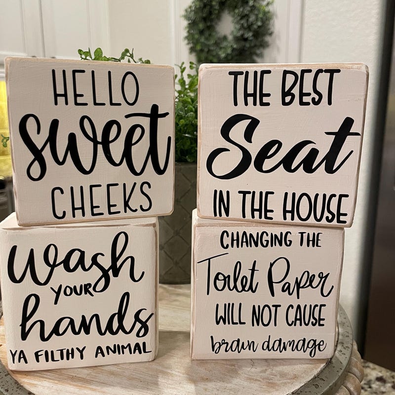 Wood Block Sayings - Etsy