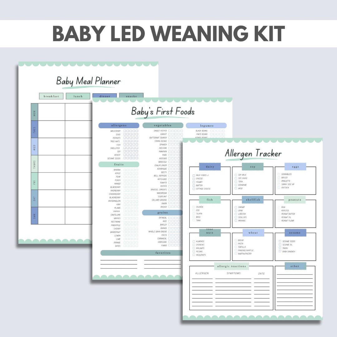Baby Led Weaning Printable | Baby Meal Planner | Baby's First Foods ...