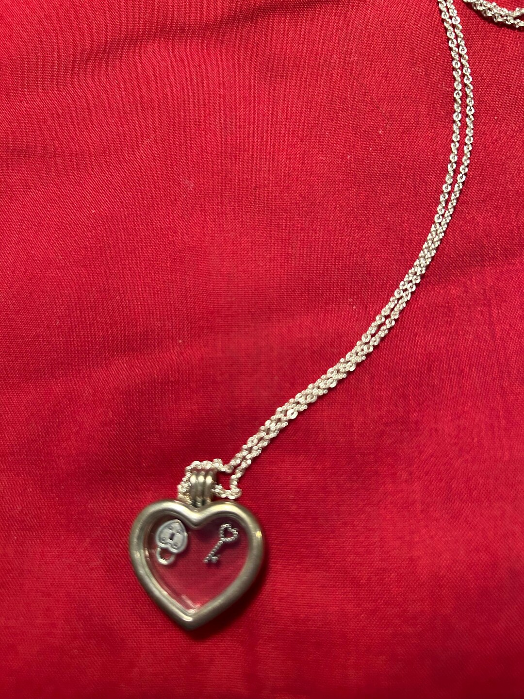 Pandora Clear Heart Locket W/lock and Key Charms - Etsy