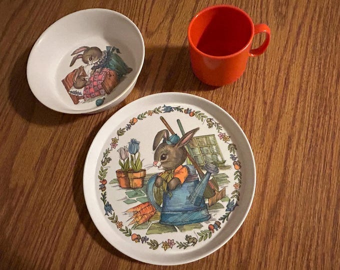 Peter Rabbit Dish Set - Etsy