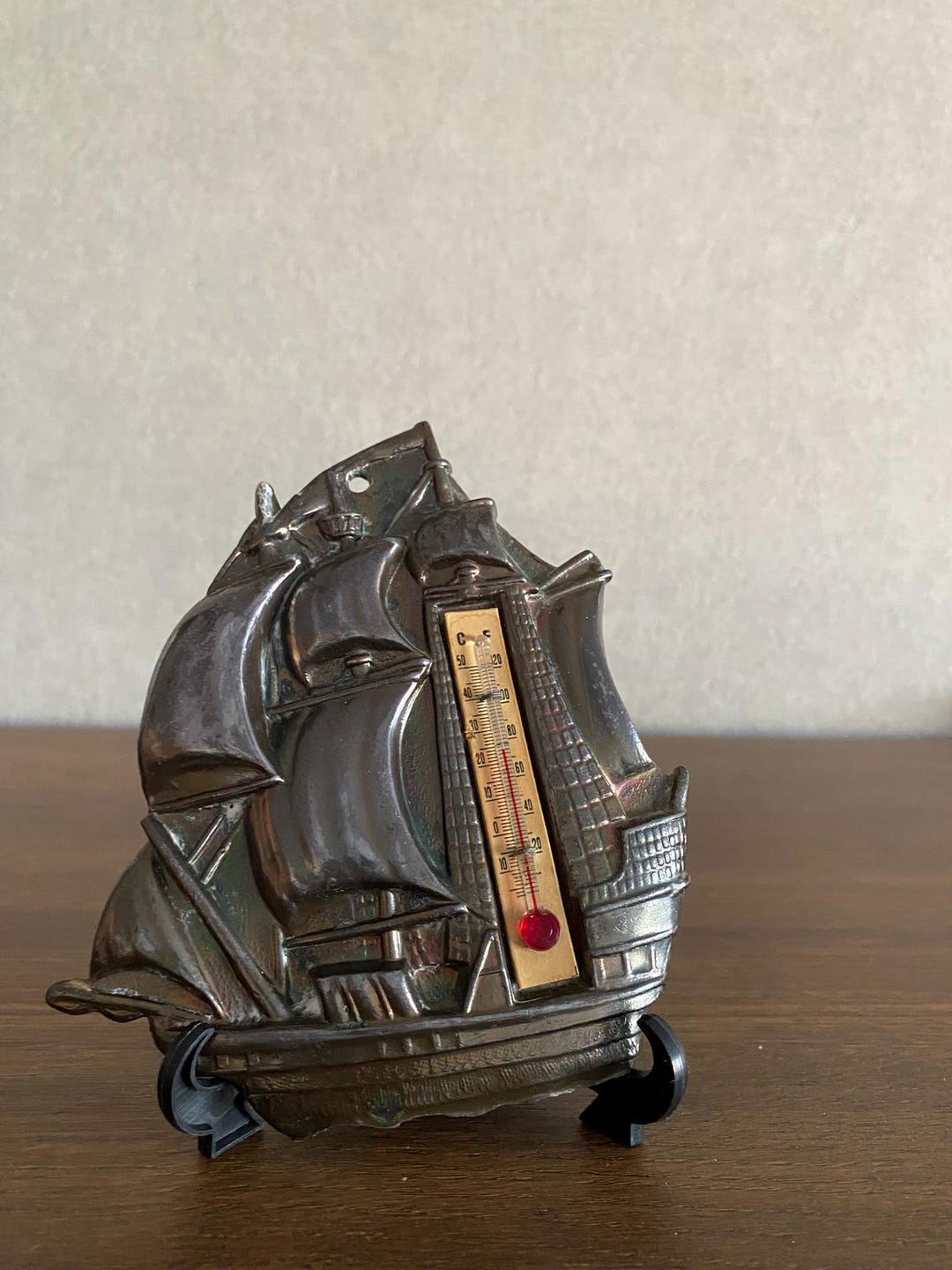 Copper Sail Thermometer Hanging on the Wall - Wall Thermometer 70s ...