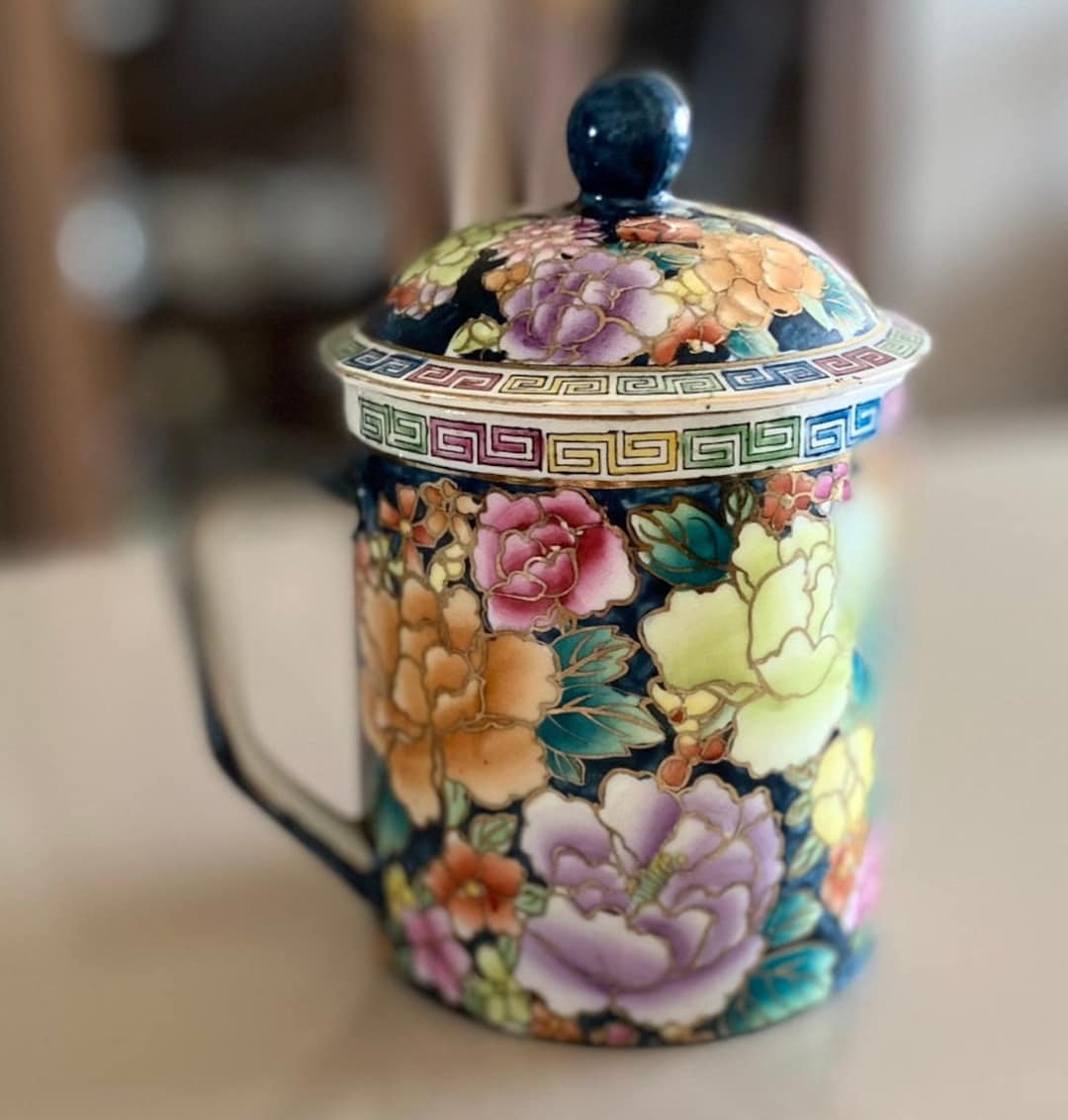 Vintage Chinese Porcelain Tea Cup,chinese Porcelain Mug, Hand Paint Tea ...