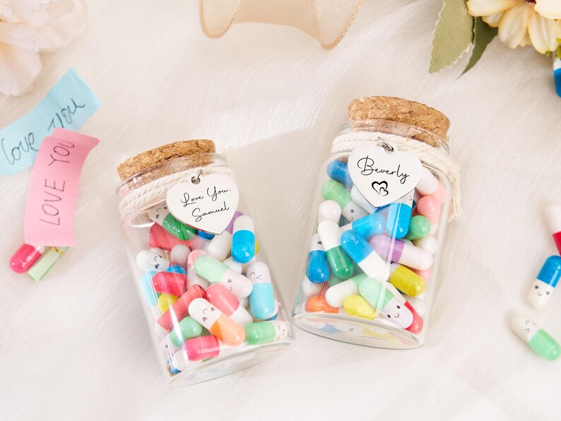 Customized Love Note Capsule Valentine's Gift Glass Bottle,long ...