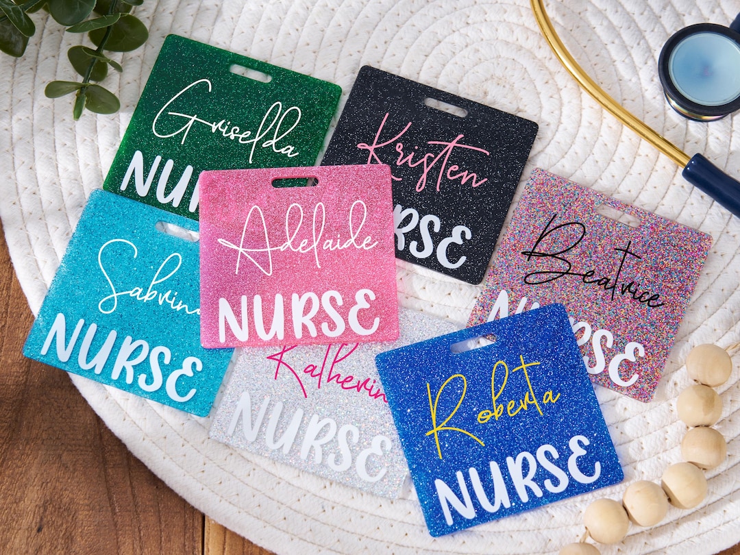 Personalized Bow Badge Buddy Nurse Badge Reel RN Nurse Gift for ...