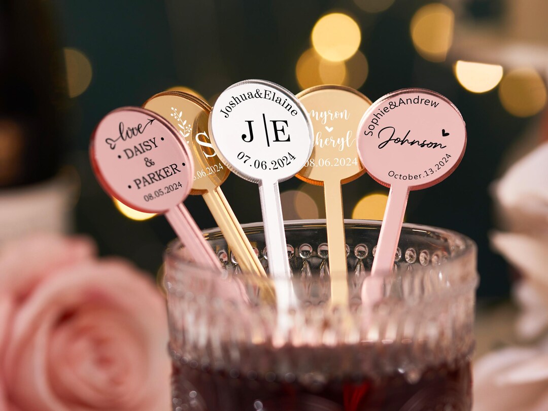 Personalized Stir Sticks Wedding Drink Stirrers 50 Pieces,wedding Drink ...