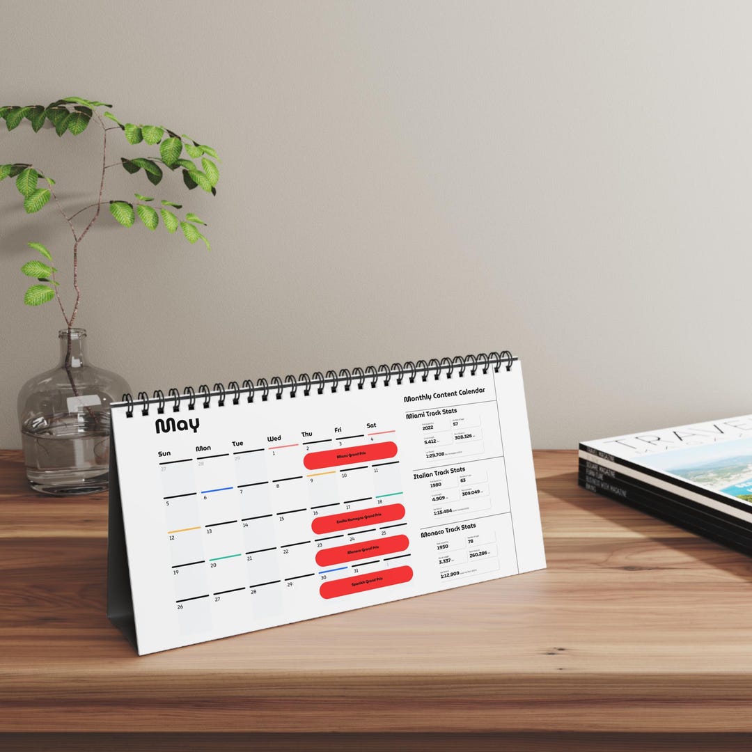 F1 Calendar 2025 Formula 1 Calendar F1 Desk Calendar Formula One Desk ...