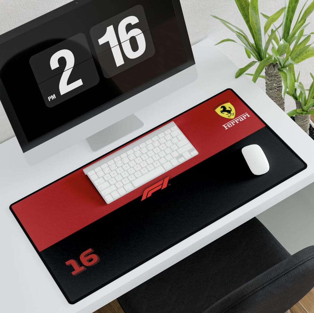 Charles Leclerc Desk Mat Ferrari Desk Mat Ferrari Mouse Pad Ferrari ...