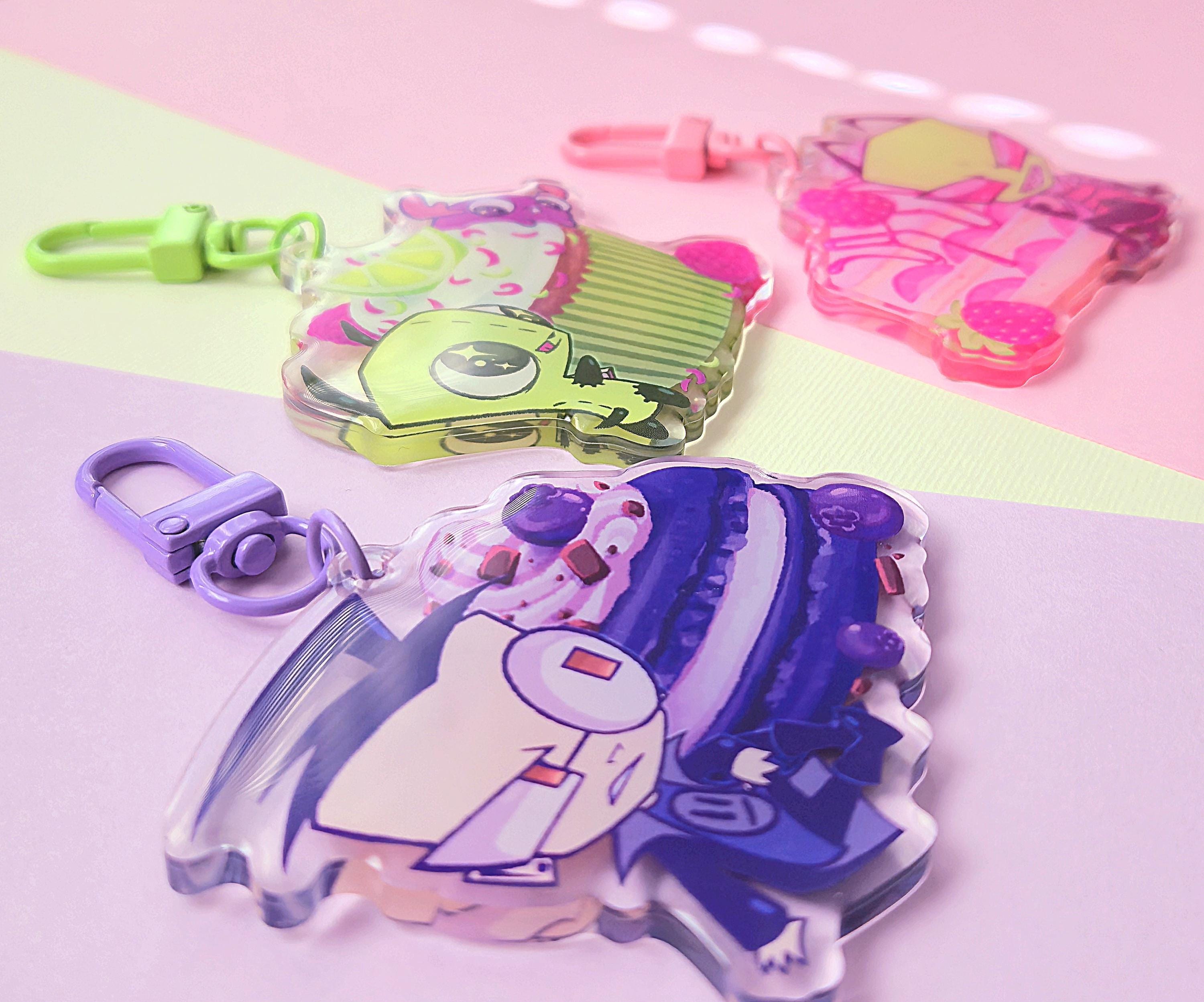 Invader Zim Dessert Acrylic Epoxy Keychain Charms 2in. – Zim, Dib, Gir ...