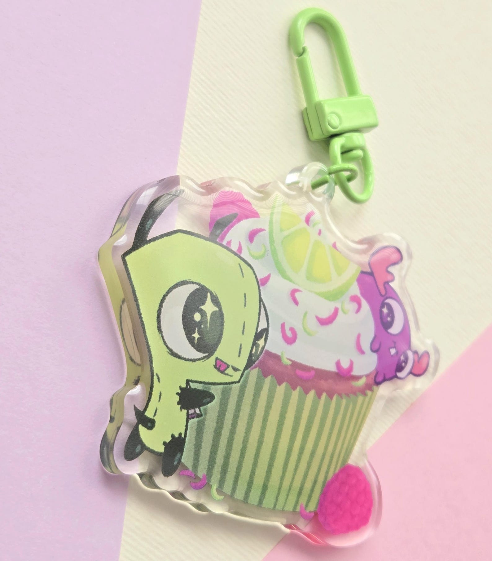 Invader Zim Dessert Acrylic Epoxy Keychain Charms 2in. – Zim, Dib, Gir ...