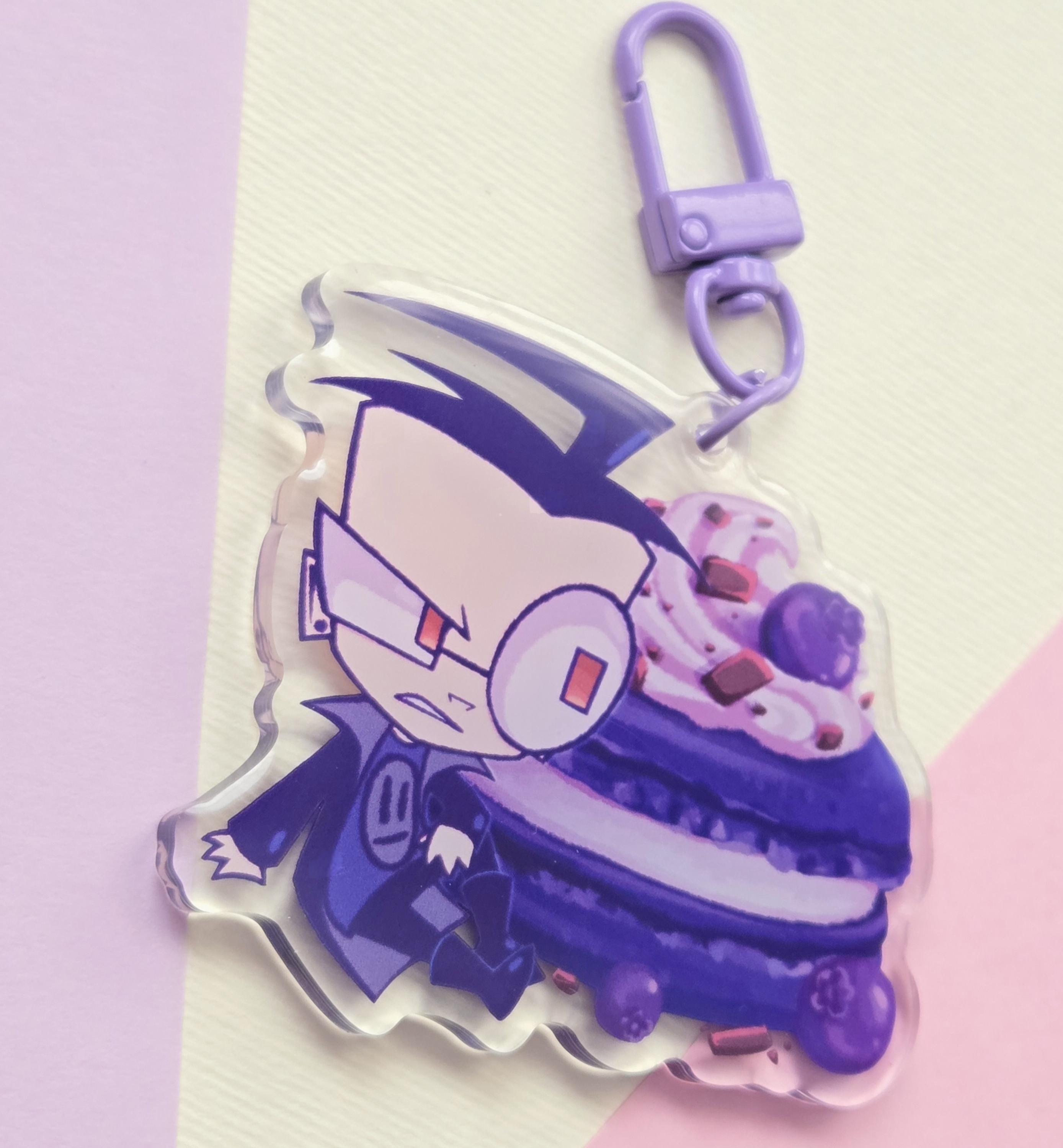 Invader Zim Dessert Acrylic Epoxy Keychain Charms 2in. – Zim, Dib, Gir ...