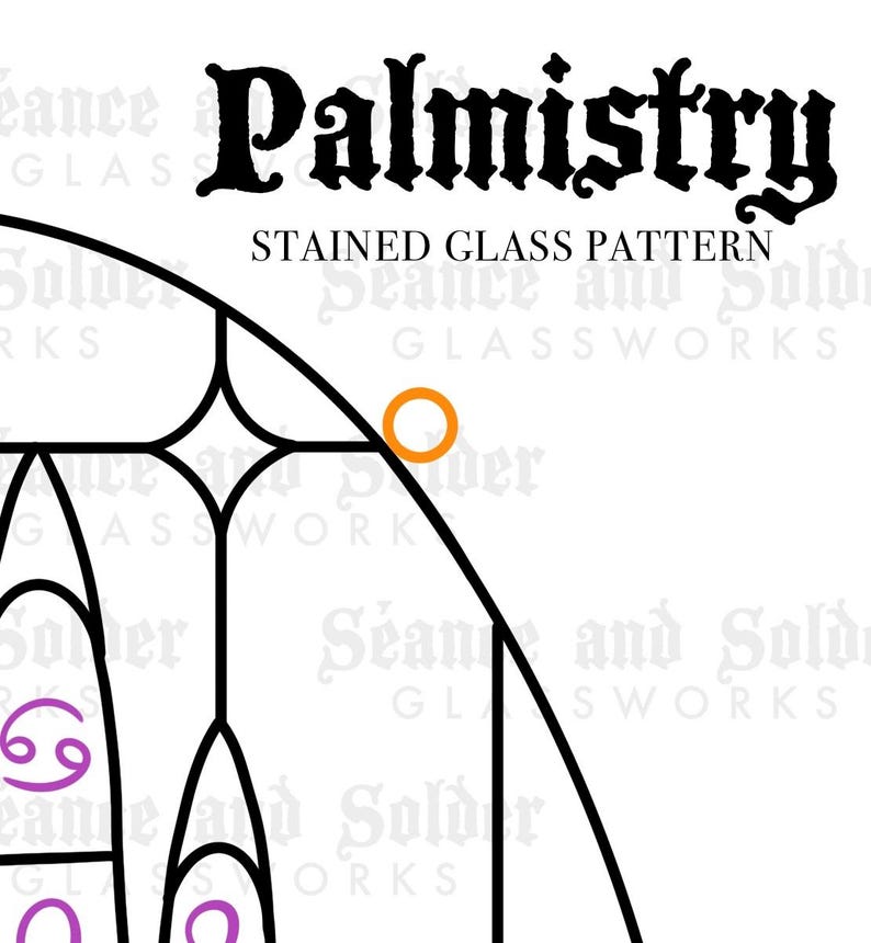 Palmistry - Stained Glass Pattern - COMMERCIAL LICENSE - Etsy