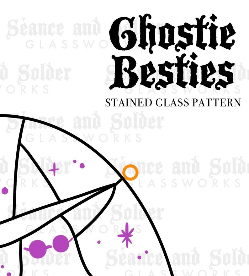 Ghostie Besties Stained Glass Pattern COMMERCIAL LICENSE - Etsy