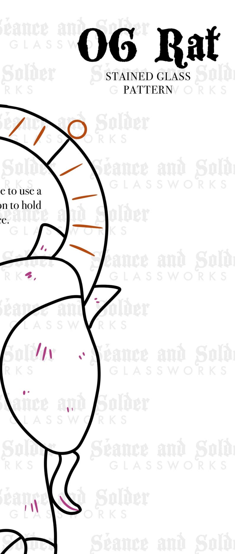 OG Rat Pattern - Stained Glass Pattern - COMMERCIAL LICENSE - Etsy