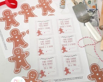 Printable Gingerbread Man Money Holder PDF File, Holiday Dough, Funny ...