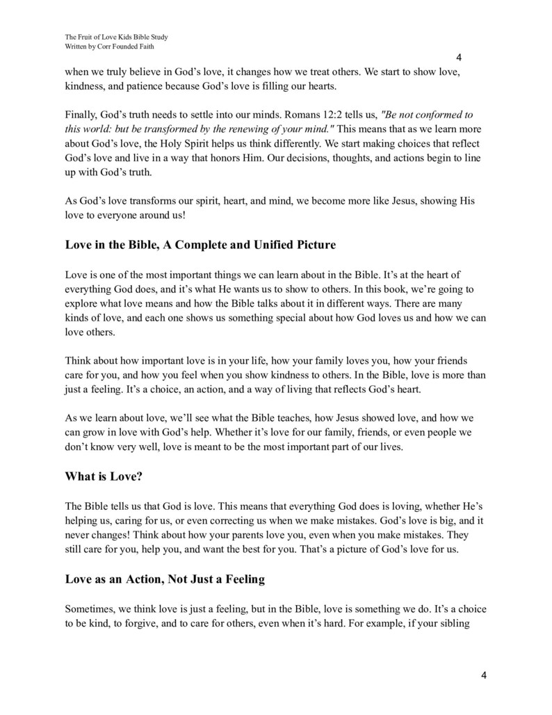 The Fruit of Love | Kids Bible Study on Galatians 5:22–23 | 9-week KJV ...