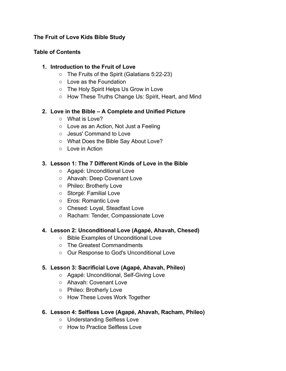 The Fruit of Love: Kids Bible Study on the Fruit of the Spirit for Ages ...