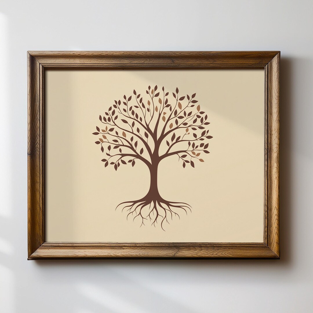 Family Tree Wall Art, Minimalist Tree of Life Print, Nature Decor ...
