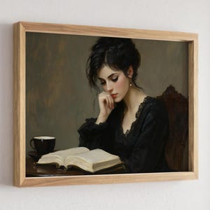 Elegant Woman Painting, Victorian Style Wall Art, Classic Portrait Art ...