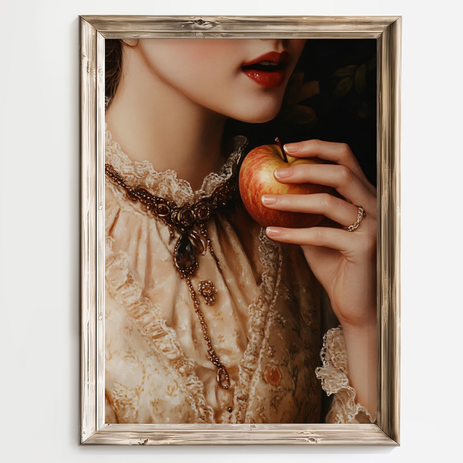 Victorian Apple Art Print, Elegant Vintage Wall Decor, Romantic Gothic ...
