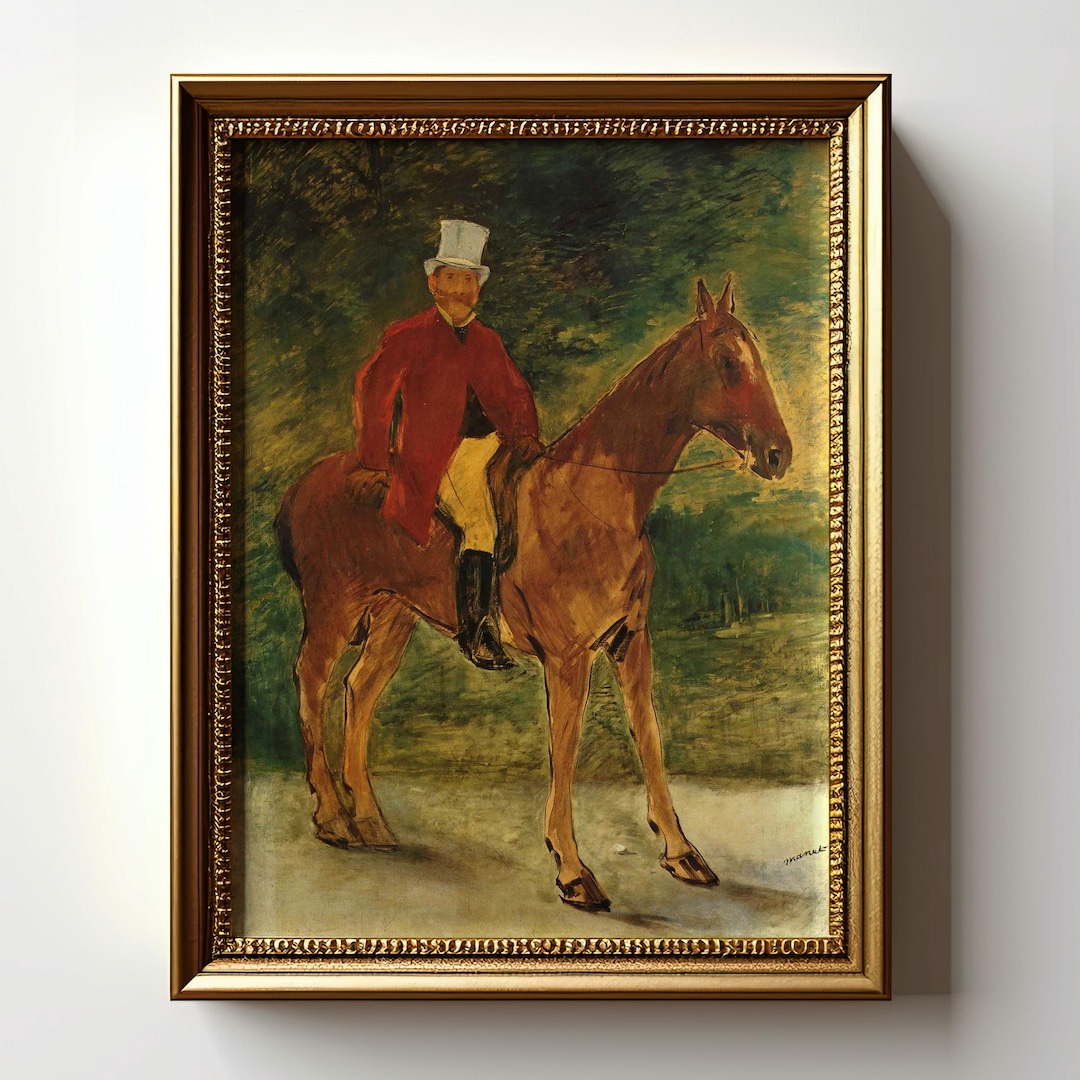 Cavalier by Édouard Manet, Equestrian Art Print, Vintage Horseback ...