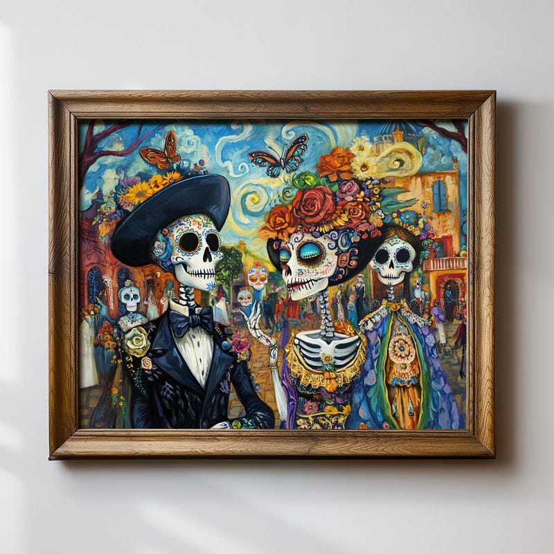 Day of the Dead Wall Art - Etsy