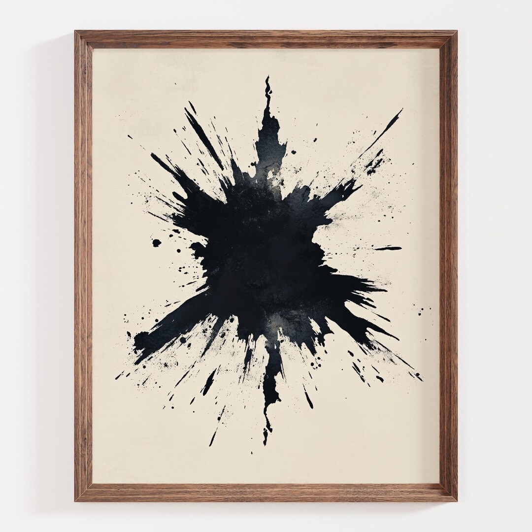 Ink Splash Wall Art, Abstract Art Print, Splash Painting, Creative Home ...