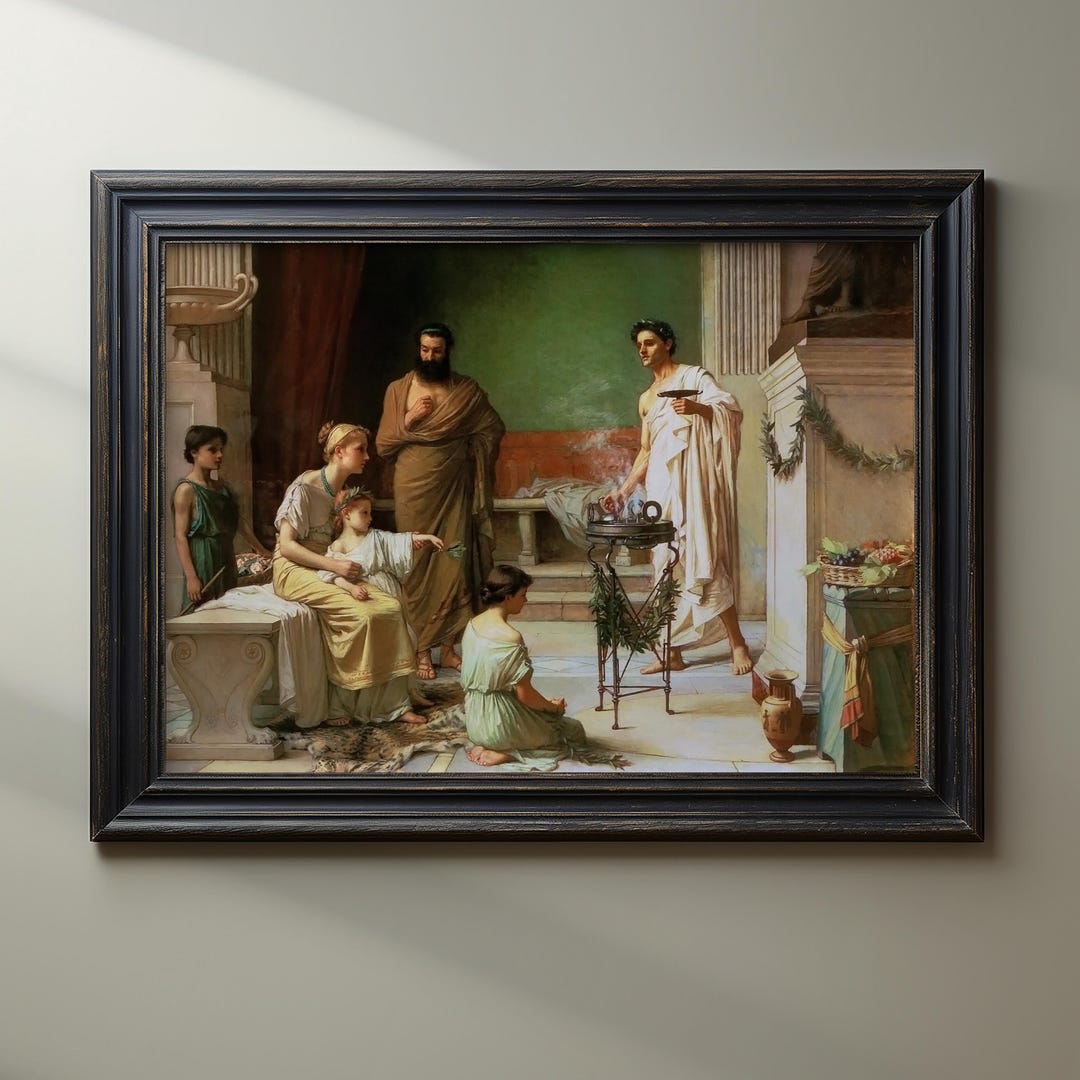 Ancient Roman Ritual Scene, Classical Wall Art, Greco Roman History ...