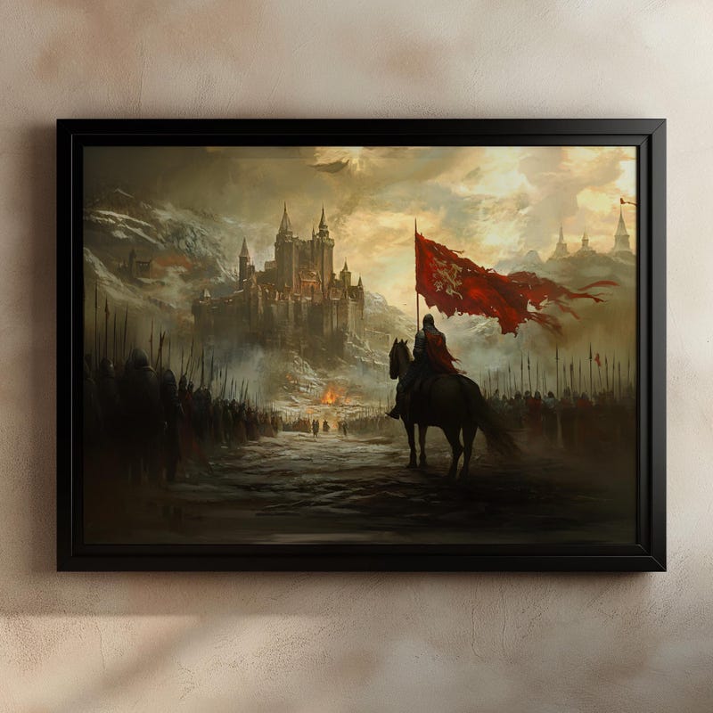 Medieval Knights Paintings - Etsy